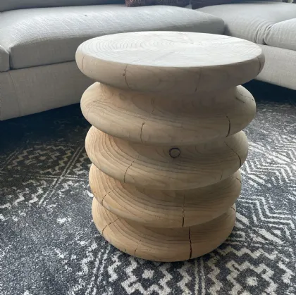 Street stool in raw cedar Riva1920